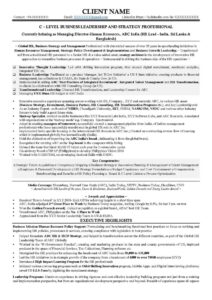 C Level Resume Samples (7) - PROFESSIONAL TEMPLATES | PROFESSIONAL ...