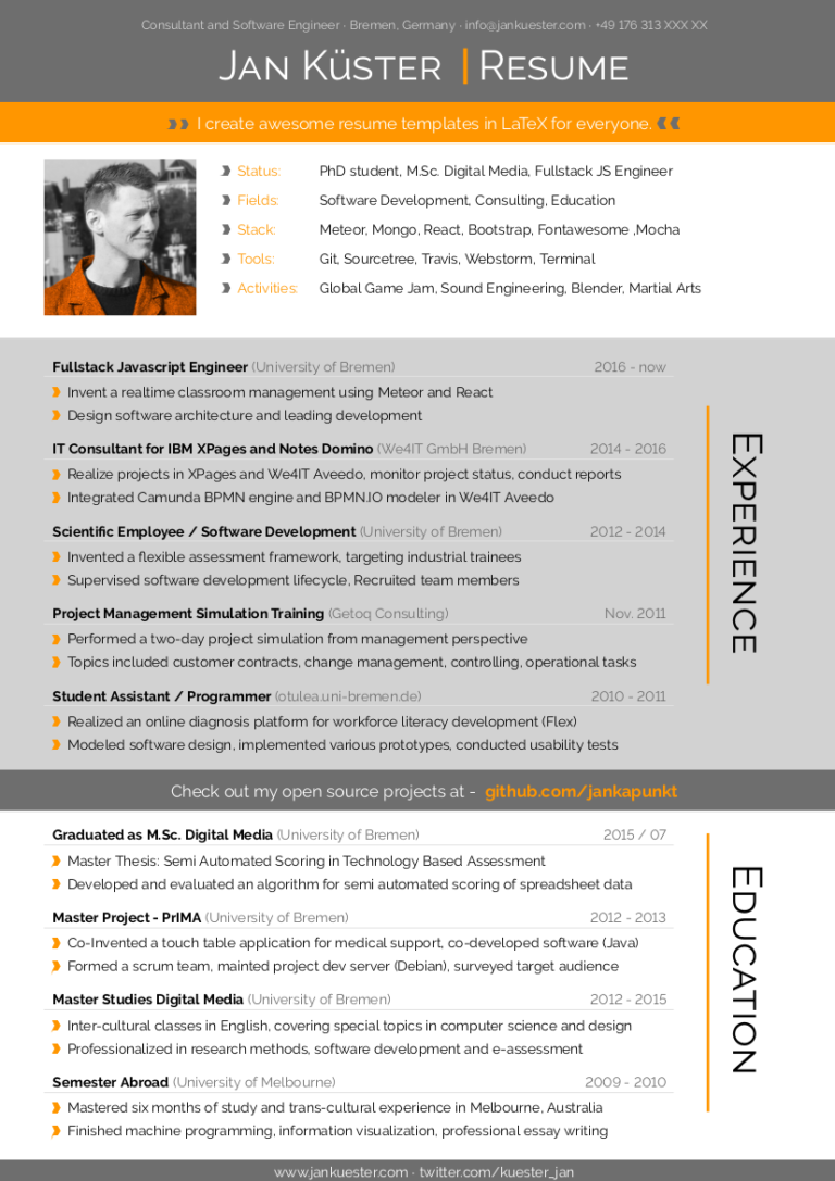 Resume Templates Github (2) - PROFESSIONAL TEMPLATES | PROFESSIONAL ...