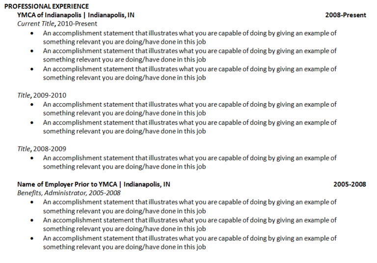 Resume Templates For Job Hoppers (3) - PROFESSIONAL TEMPLATES ...