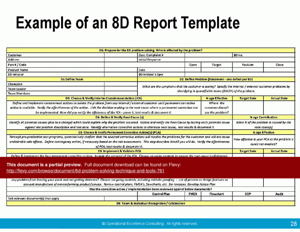 8d Report Template Excel Download PROFESSIONAL TEMPLATES 
