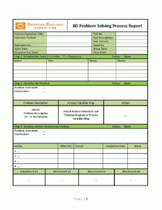 8d Report Template Excel Download - PROFESSIONAL TEMPLATES ...