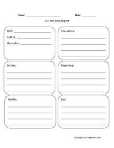Book Report Template 6th Grade Printable (2) - PROFESSIONAL TEMPLATES ...