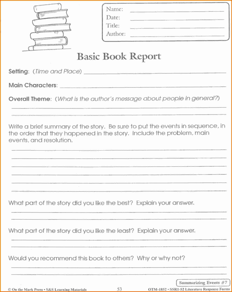 Book Report Template Grade 7 - PROFESSIONAL TEMPLATES | PROFESSIONAL ...