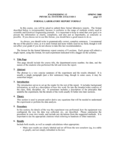 Grade 6 Lab Report Template (1) - PROFESSIONAL TEMPLATES | PROFESSIONAL ...