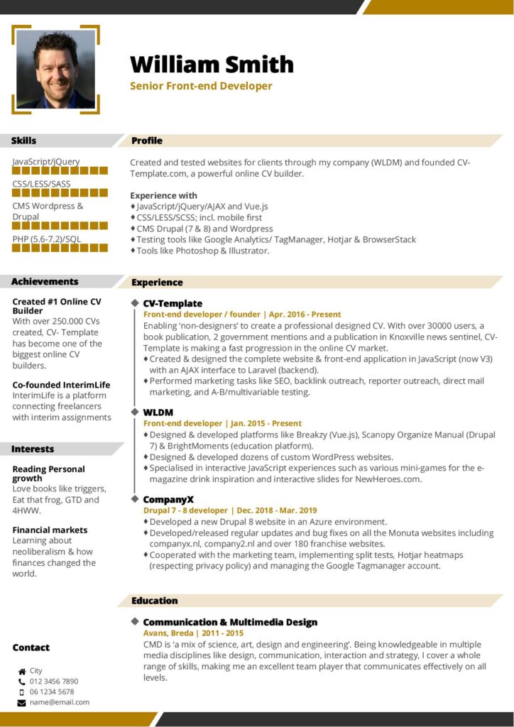 Resume Templates Online Free (1) - PROFESSIONAL TEMPLATES ...