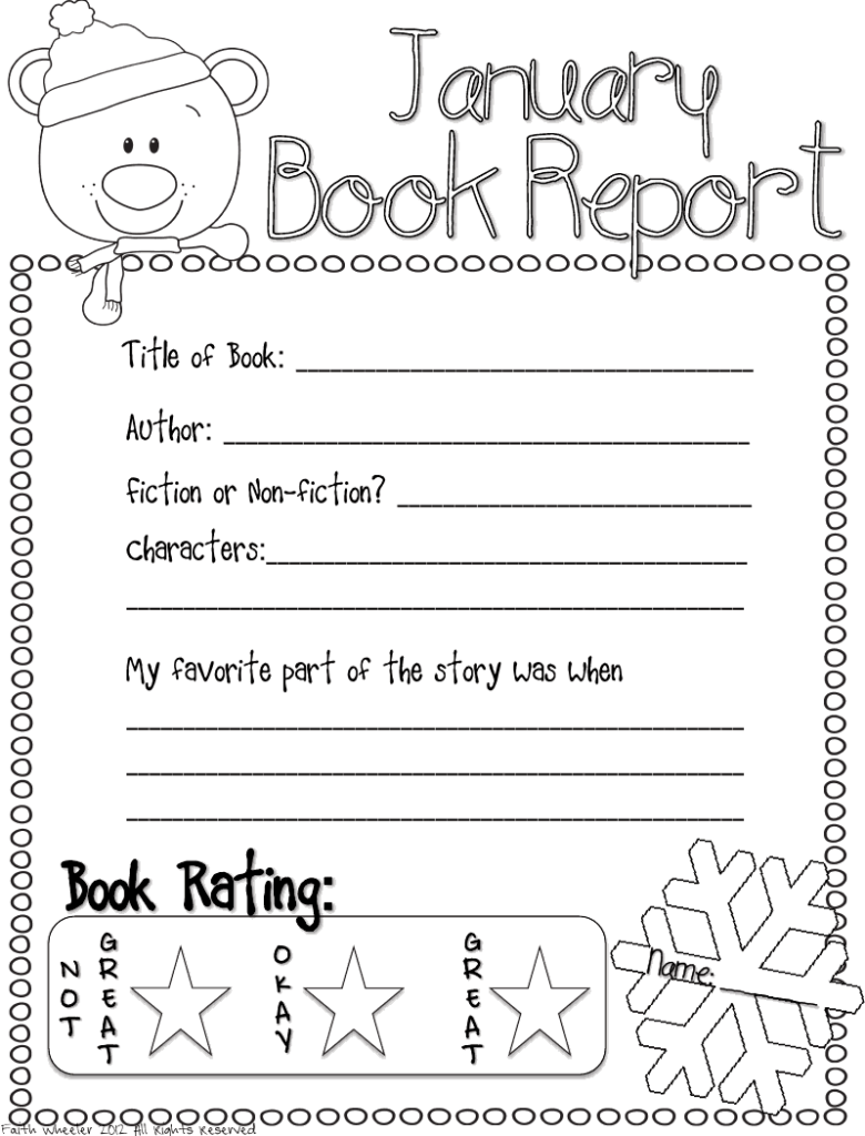 Book Report Template 1st Grade (1) - PROFESSIONAL TEMPLATES ...