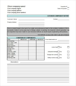 Inspection Report Template Xls (1) - PROFESSIONAL TEMPLATES ...