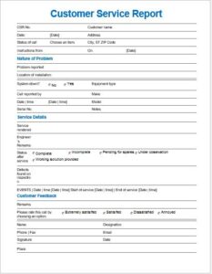 Service Report Template Xls (8) - PROFESSIONAL TEMPLATES | PROFESSIONAL ...
