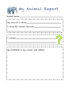Animal Report Template 4th Grade - PROFESSIONAL TEMPLATES ...