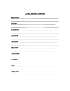 Animal Report Template 4th Grade - PROFESSIONAL TEMPLATES ...