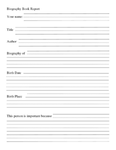 Biography Report Template 4th Grade (4) - PROFESSIONAL TEMPLATES ...