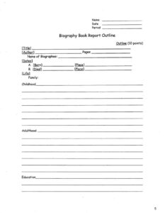 Biography Report Template 5th Grade (3) - PROFESSIONAL TEMPLATES ...