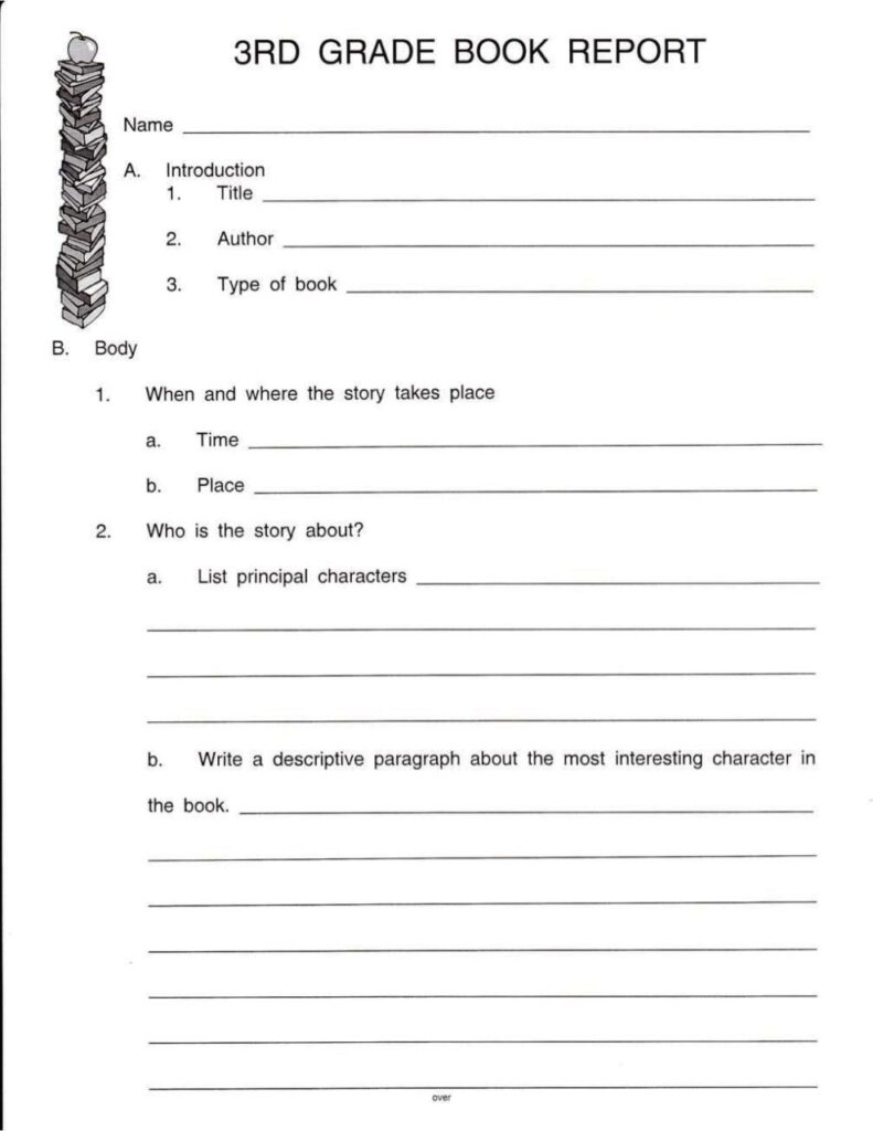 Book Report Template 3rd Grade Pdf (13) - PROFESSIONAL TEMPLATES ...