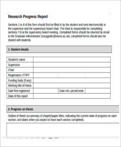 Progress Report Template Research - PROFESSIONAL TEMPLATES ...